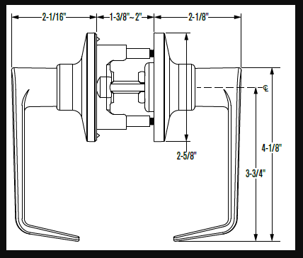 UH40050 & UH40099 LIGHT DUTY STOREROOM FLAT LEVER – Universal Hardware
