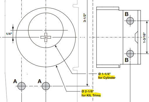 UH40010 & UH41015 Rim Panic Device w/ Steel Pull & Cylinder – Universal ...