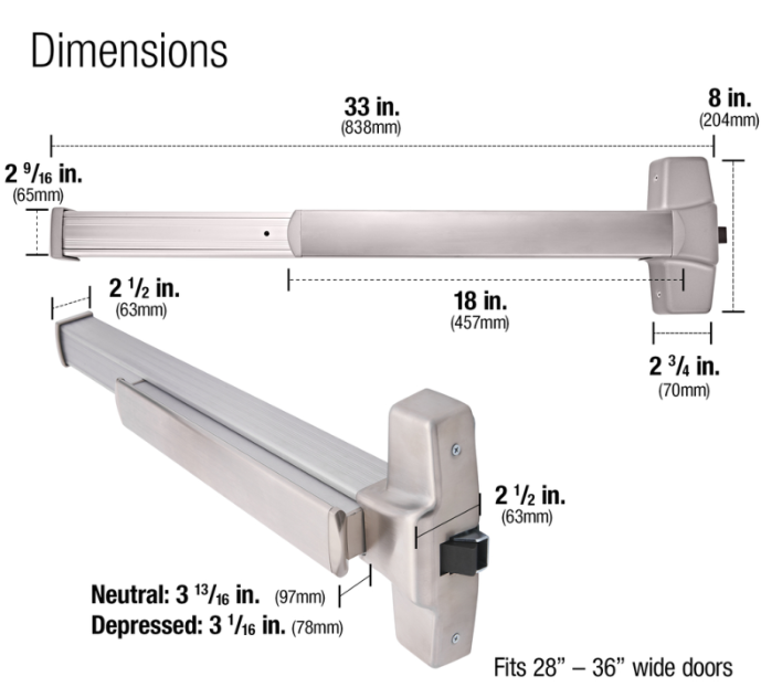 UH41030 - M91P Rim Panic Exit Device – Universal Hardware